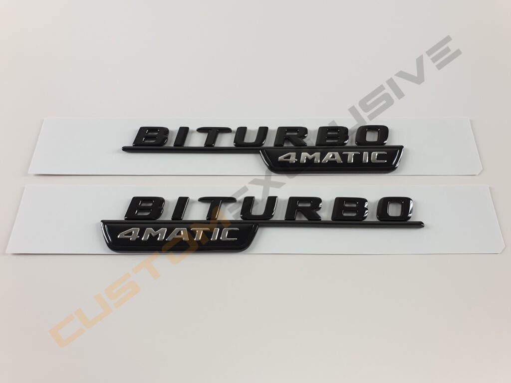 Mercedes Biturbo 4matic logo embleem – Custom Exclusive