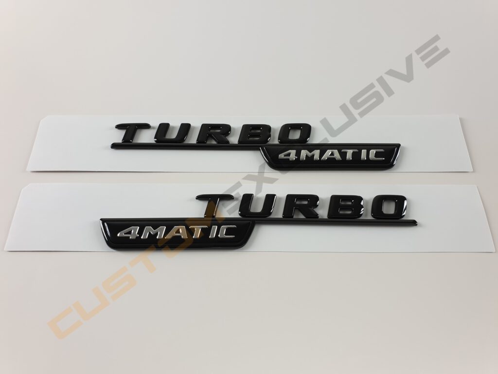 Mercedes Turbo 4matic logo embleem – Custom Exclusive