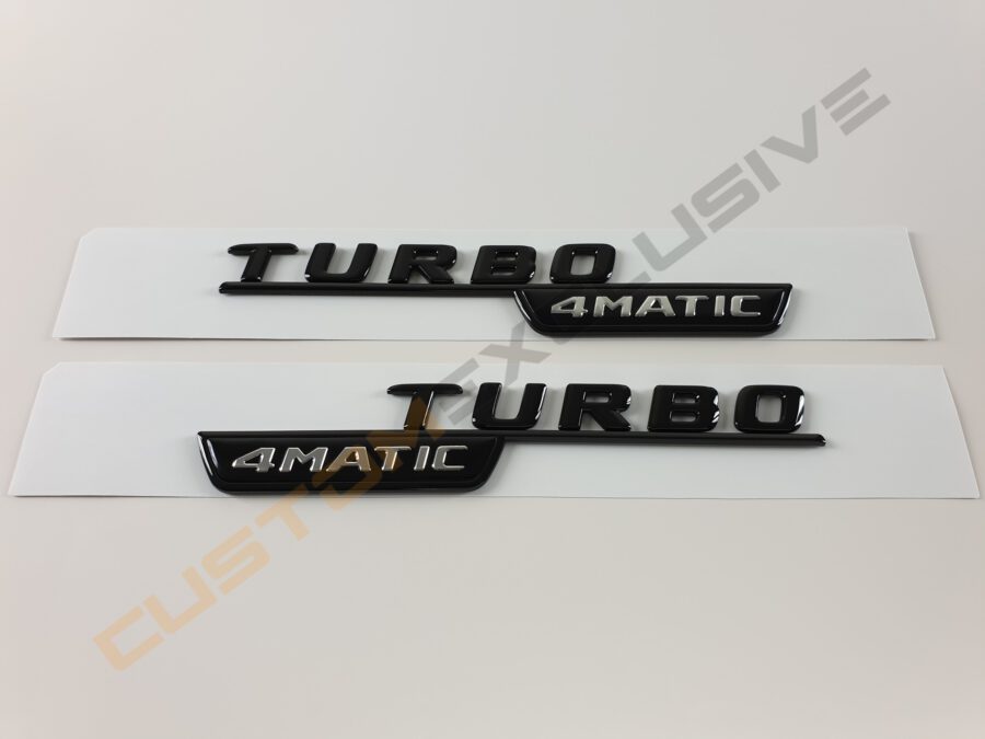 Mercedes Turbo 4matic logo embleem – Custom Exclusive
