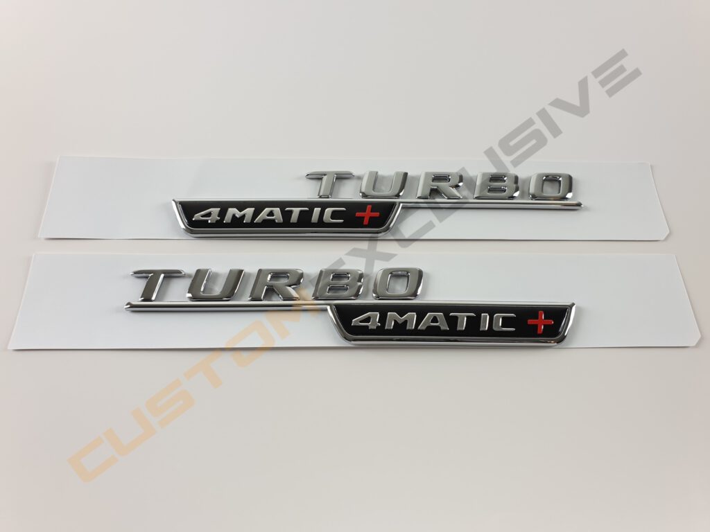 Mercedes Turbo 4matic+ logo embleem – Custom Exclusive