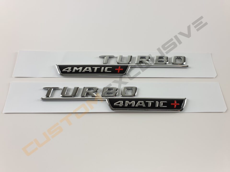 Mercedes Turbo 4matic+ logo embleem – Custom Exclusive