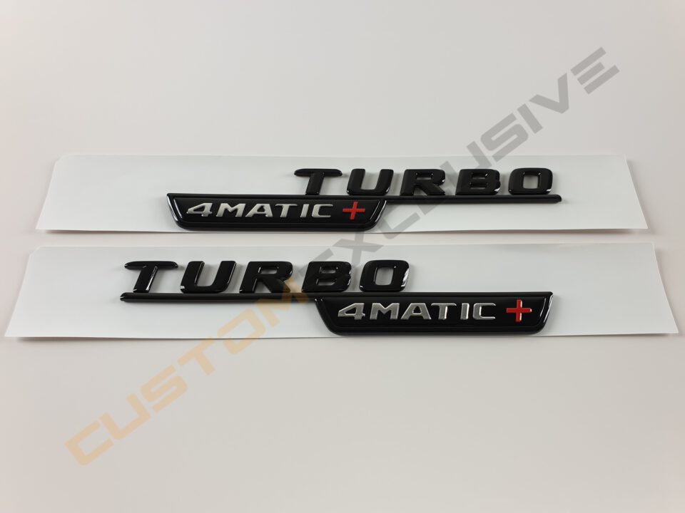 Mercedes Turbo 4matic+ logo embleem – Custom Exclusive