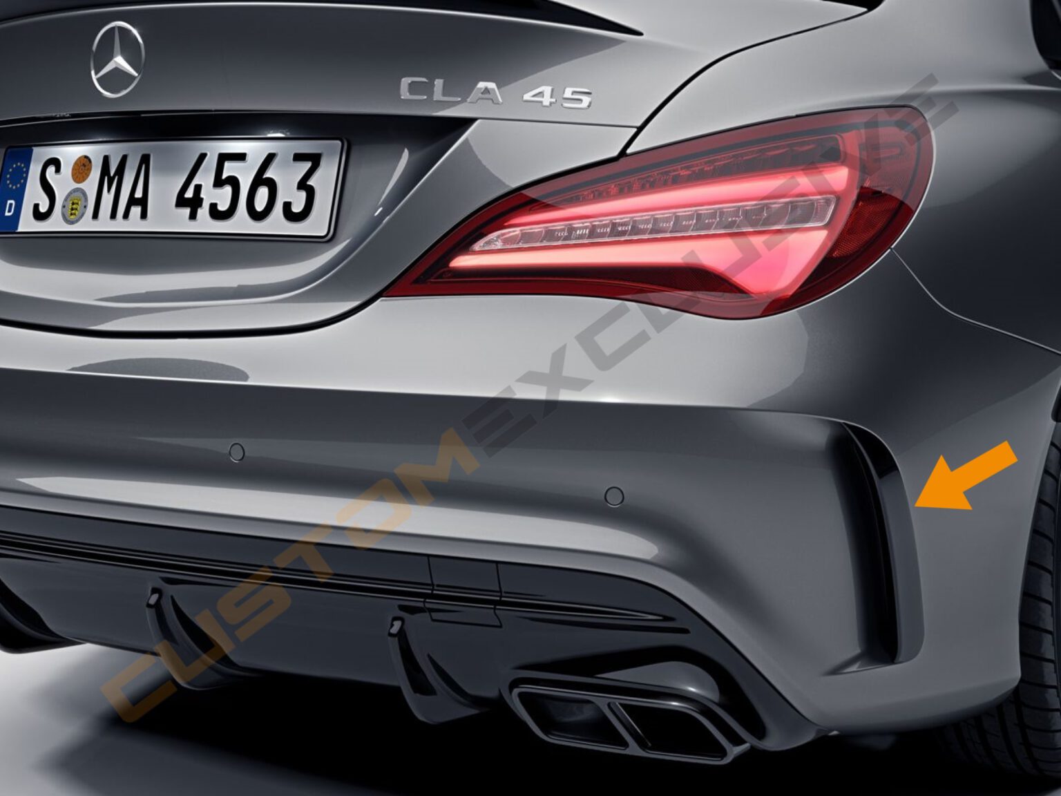 Mercedes CLA C117/X117 CLA45 AMG Aerodynamica achterbumper splitters ...