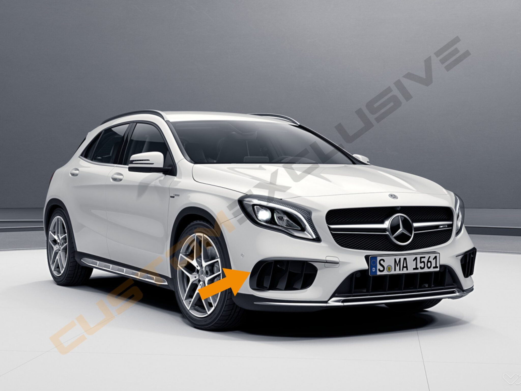 Mercedes GLA X156 facelift GLA45 AMG look voorbumper flaps – Custom ...