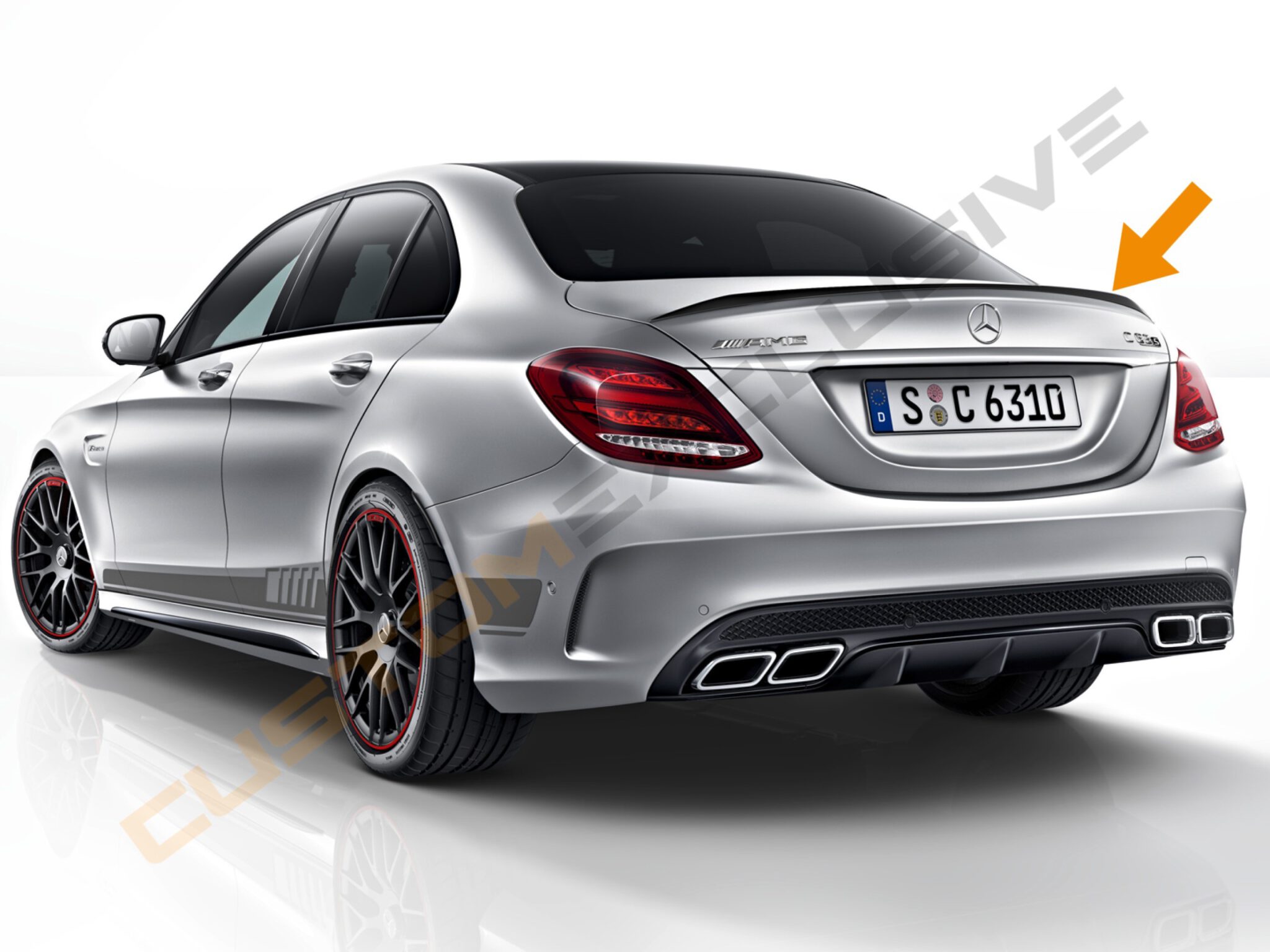 Mercedes C-Klasse W205 sedan AMG look kofferbak spoiler – Custom Exclusive