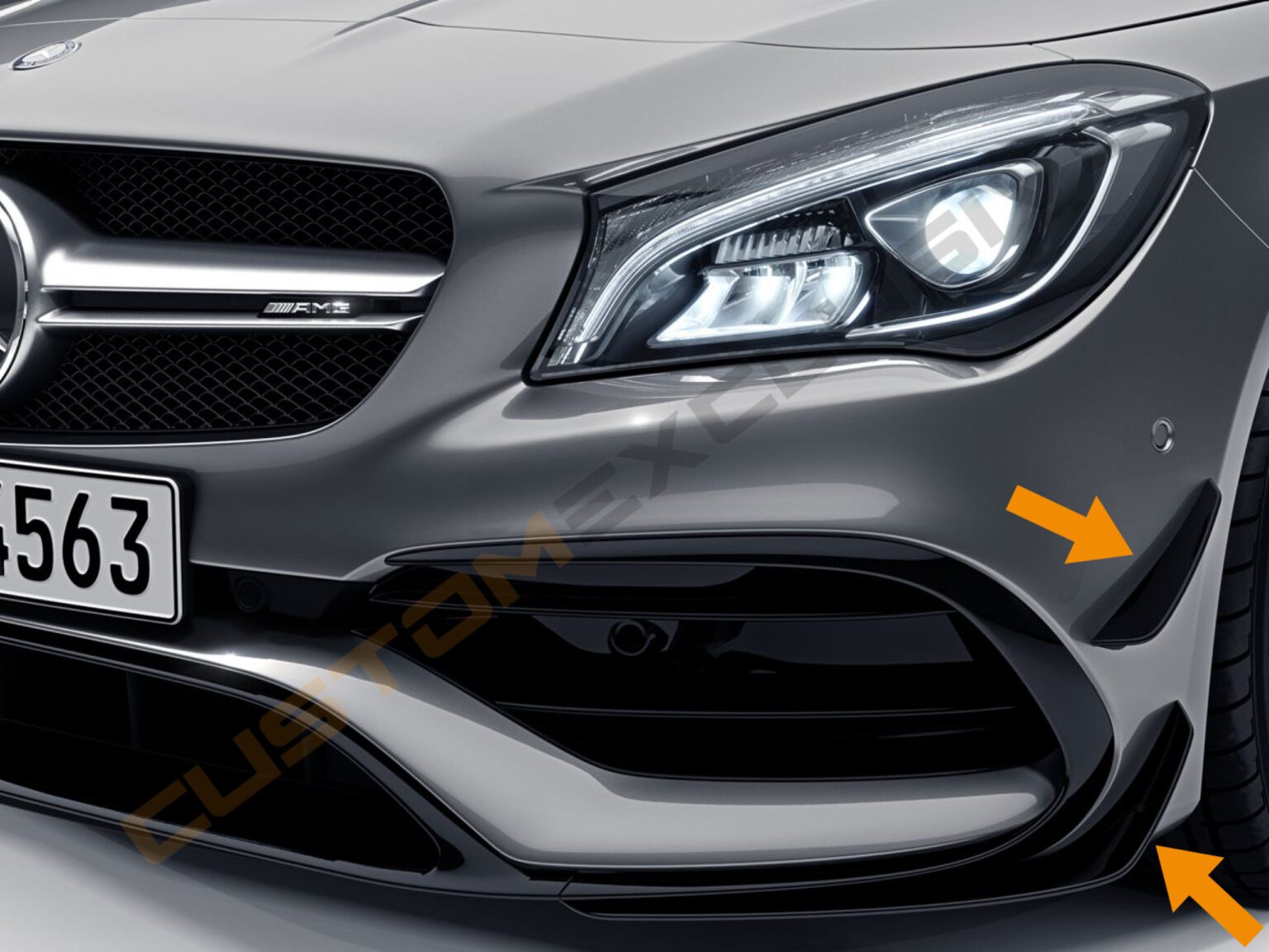 Mercedes CLA C117/X117 facelift CLA45 AMG Aerodynamica side splitters ...