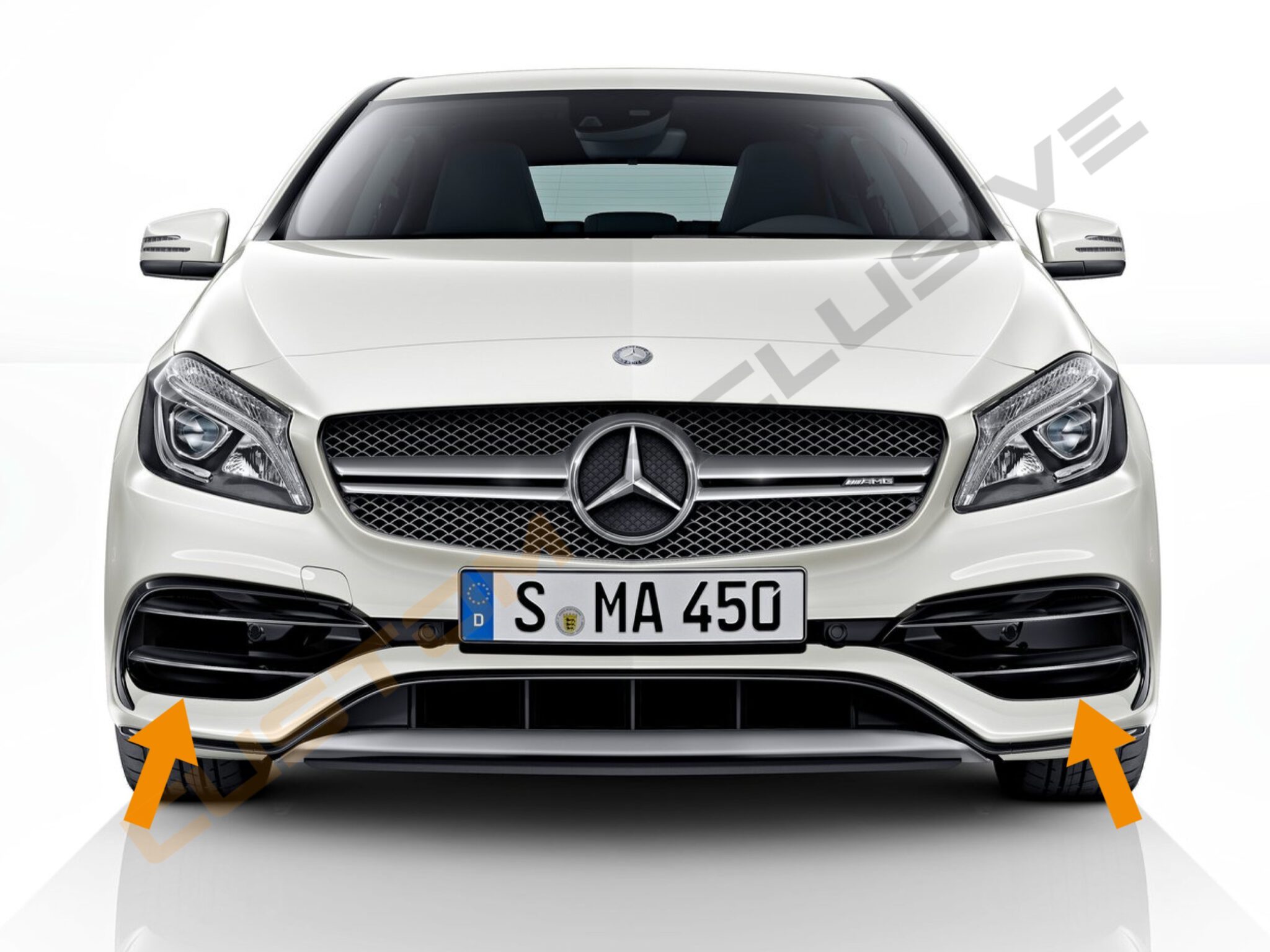 Mercedes A-Klasse W176 facelift A45 AMG luchtinlaat voorbumper roosters ...